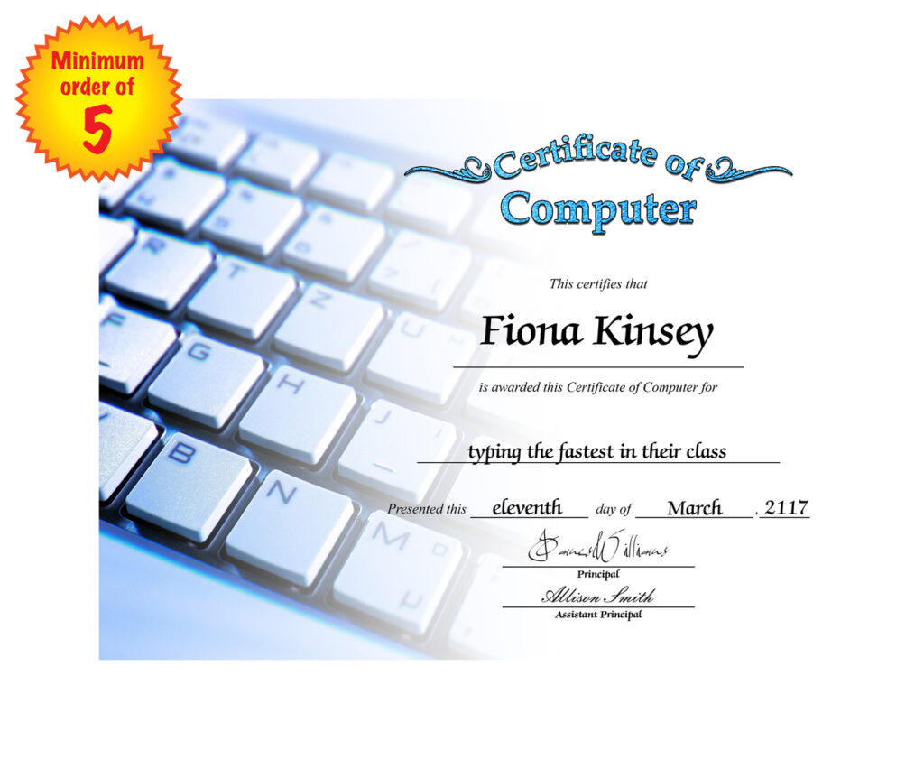 Picture Certificates - Computer