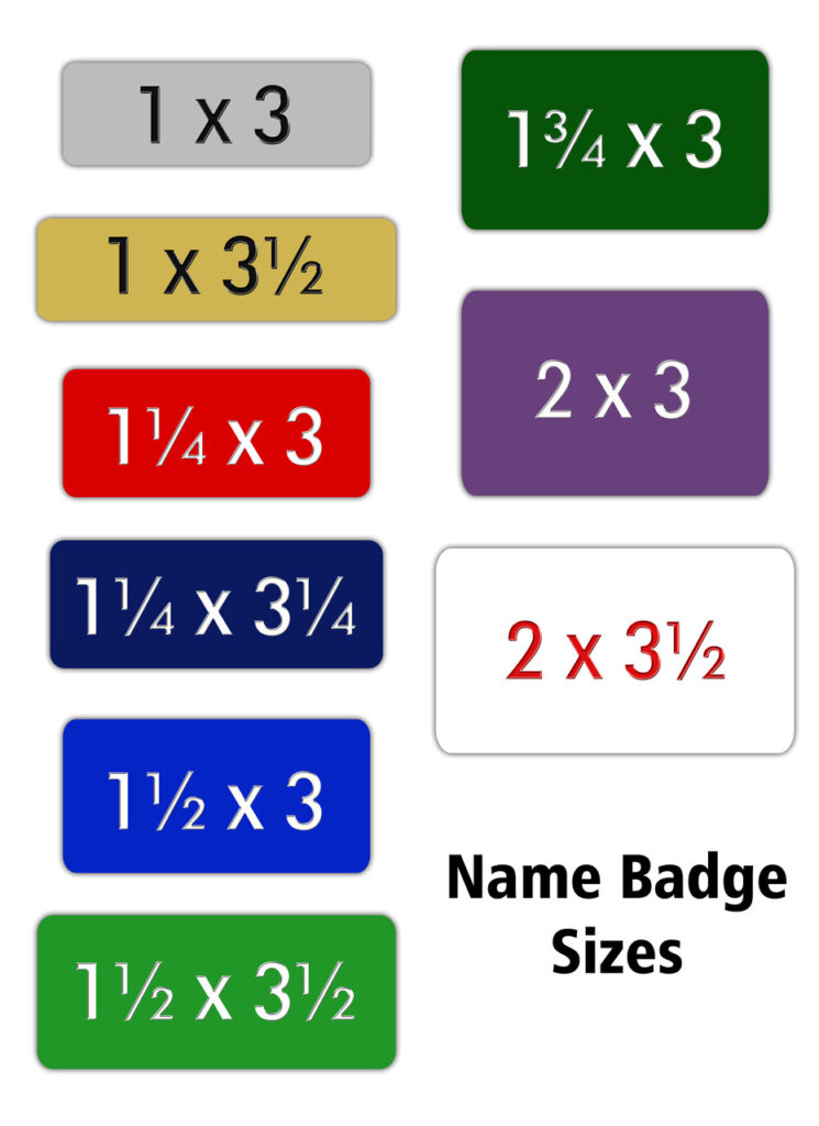 Lasered Plastic Name Badges | Free Set Up, Deep Etch